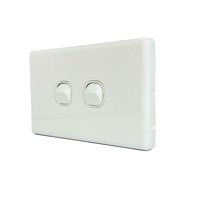 Classic 2 Gang Light Switch 250V 10AX/16A | 10 Year Warranty