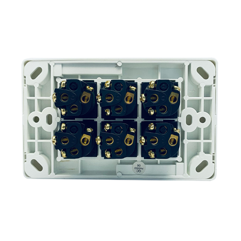 Classic 6 Gang Light Switch | 84mm Mounting Centre Switch