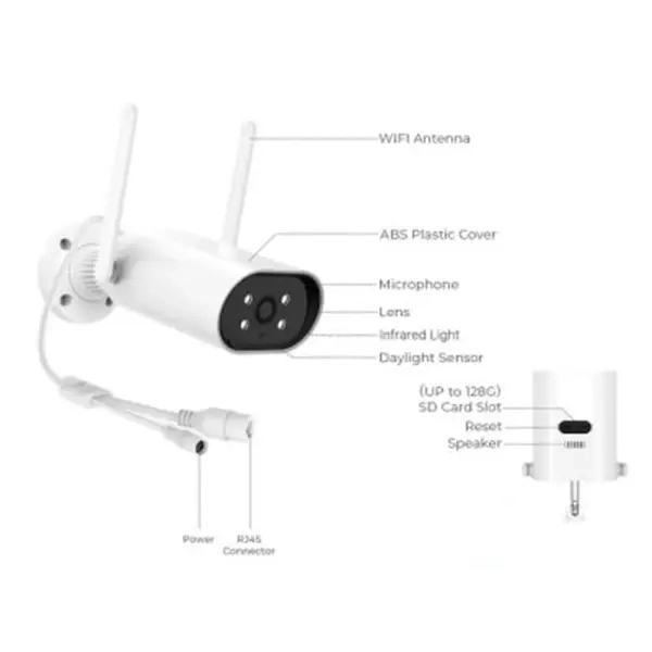 3MP Wireless Security Camera HD | Outdoor Wi-Fi Camera