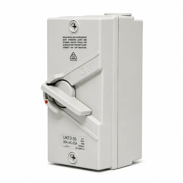 Sparky Pack – 10 X 35A 3 Phase Isolator Switches IP65